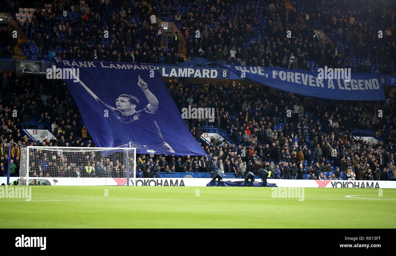 Chelsea fans unveil banners for Derby County manager and former Chelsea ...