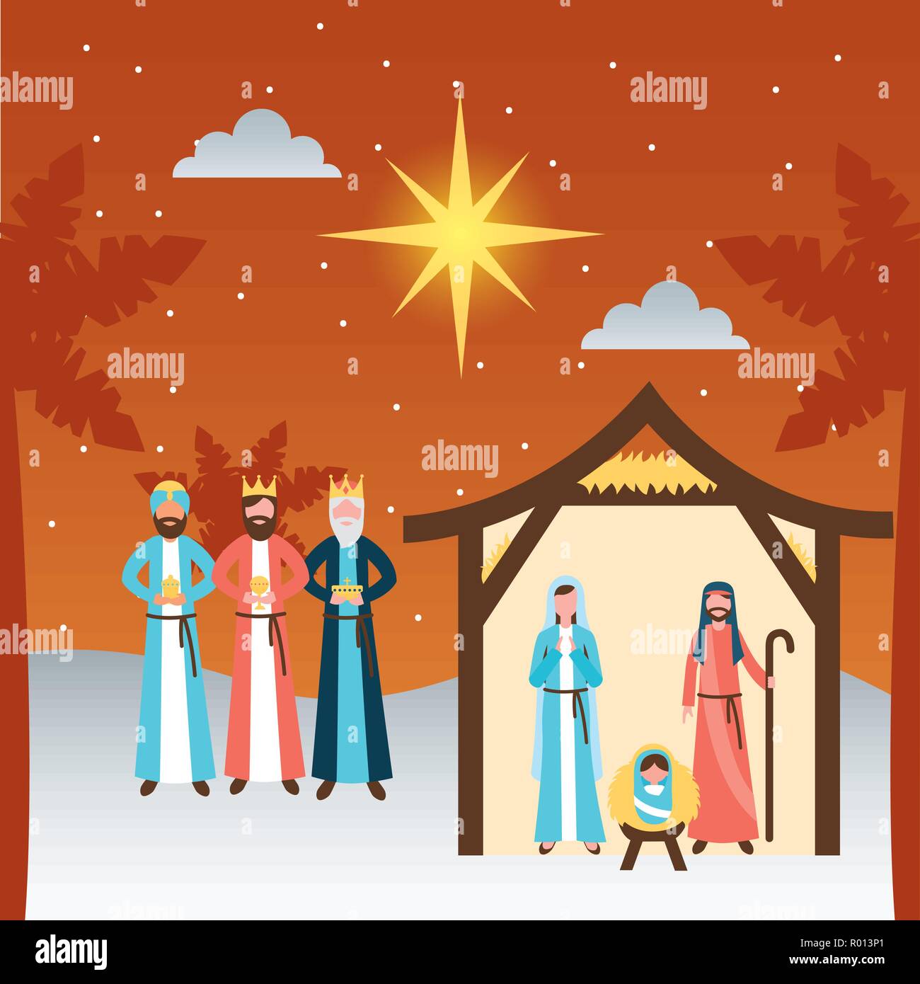 Epiphany wise men Stock Vector Images - Alamy