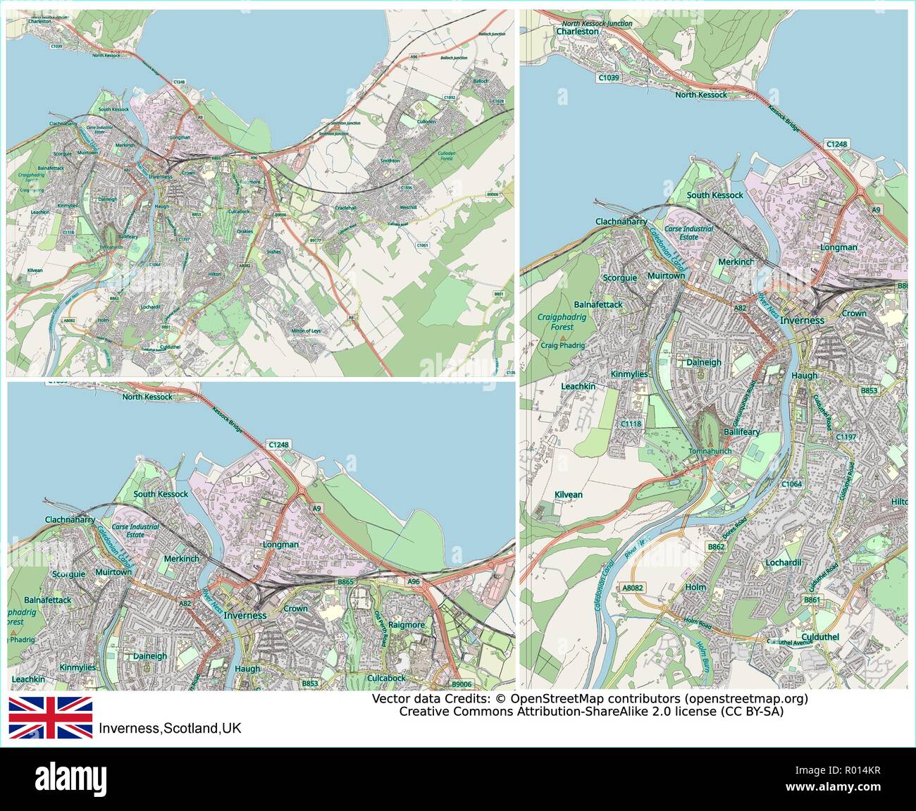 Map of castle douglas Stock Vector Images - Alamy