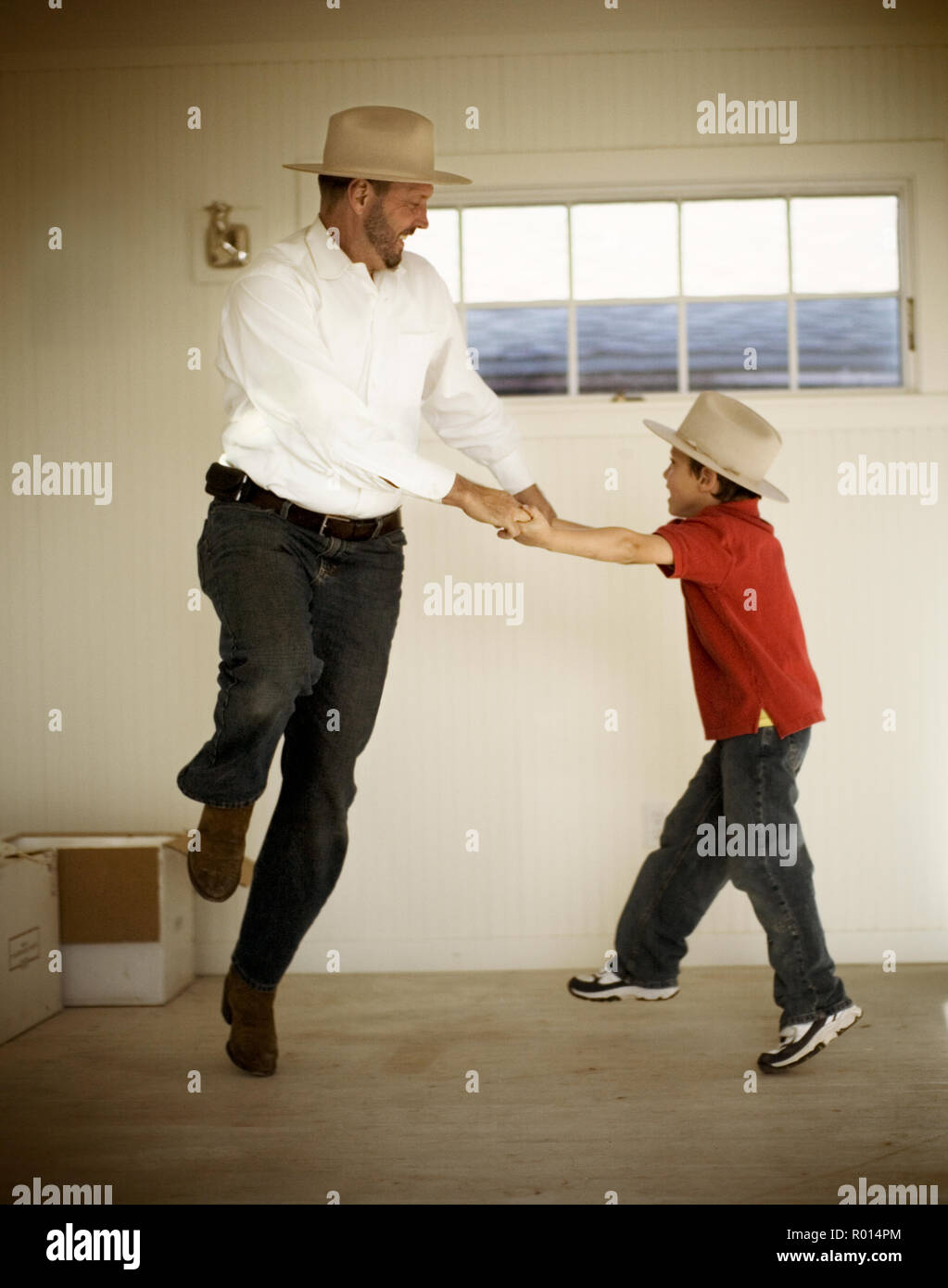 Father and son dancing Stock Photo - Alamy