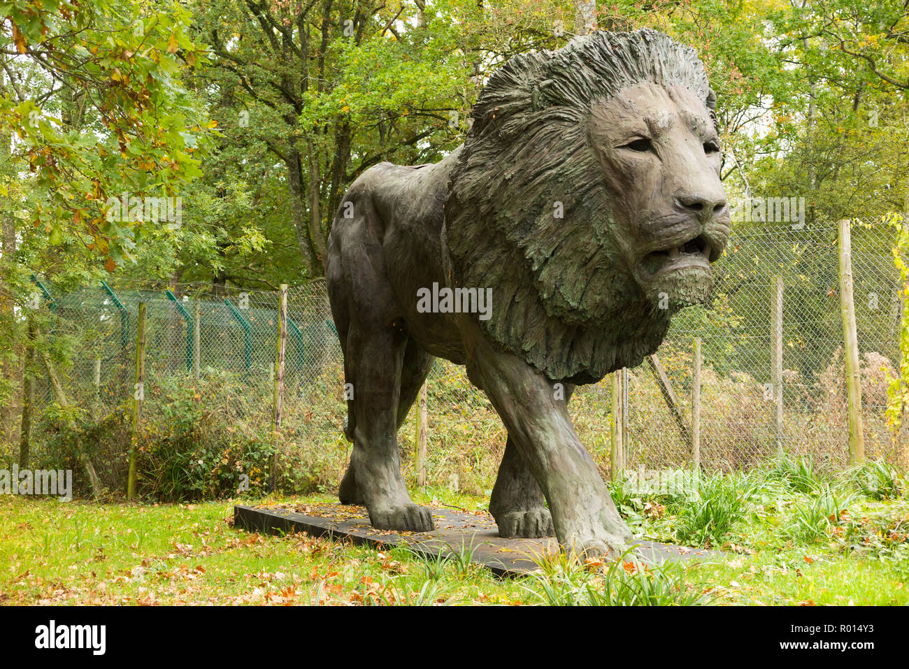 Lion statue / sculpture for visitors, car passengers & drivers to see ...