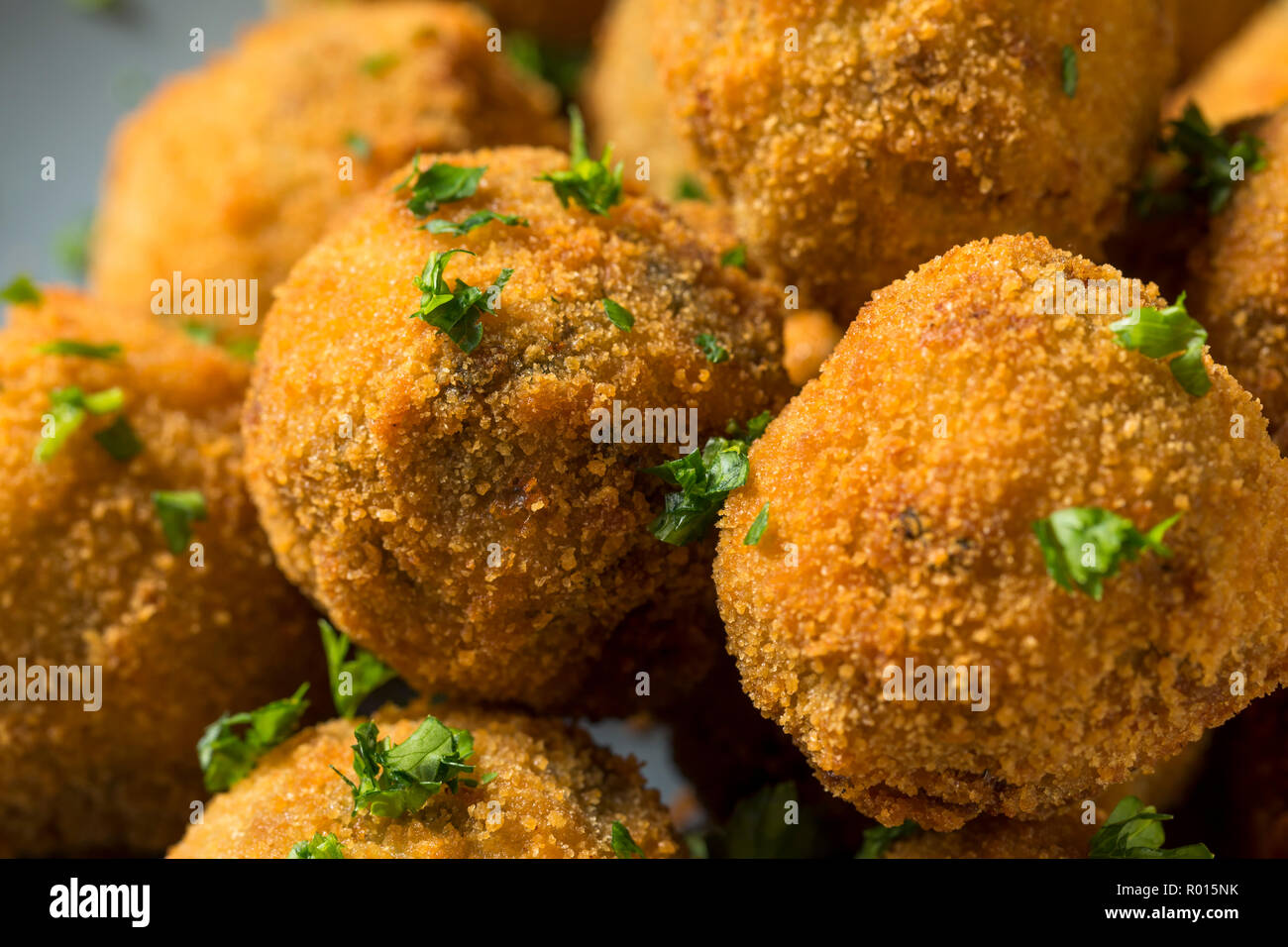 Fried Homemade Dutch Bitterballen with Spicy Mustard Stock Photo - Alamy