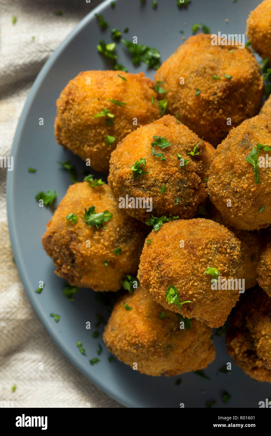 Fried Homemade Dutch Bitterballen with Spicy Mustard Stock Photo - Alamy