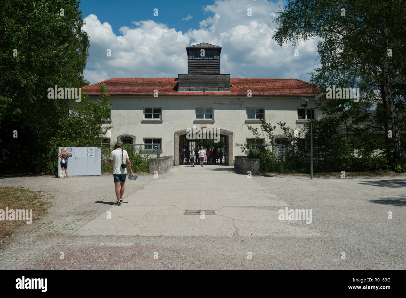 Dachau, Germany, entrance building to the Dachau concentration camp ...