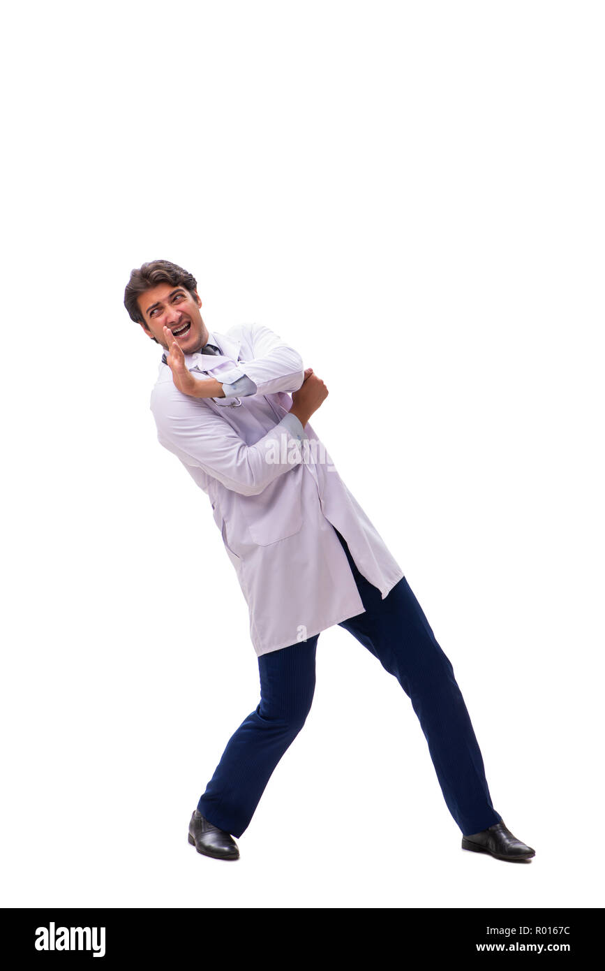 Young handsome doctor under hi-res stock photography and images - Alamy