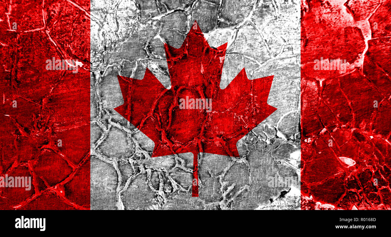 Old Canada grunge background flag Stock Photo - Alamy