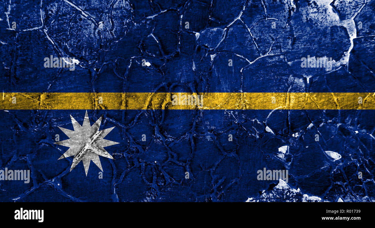 Old Nauru grunge background flag Stock Photo - Alamy
