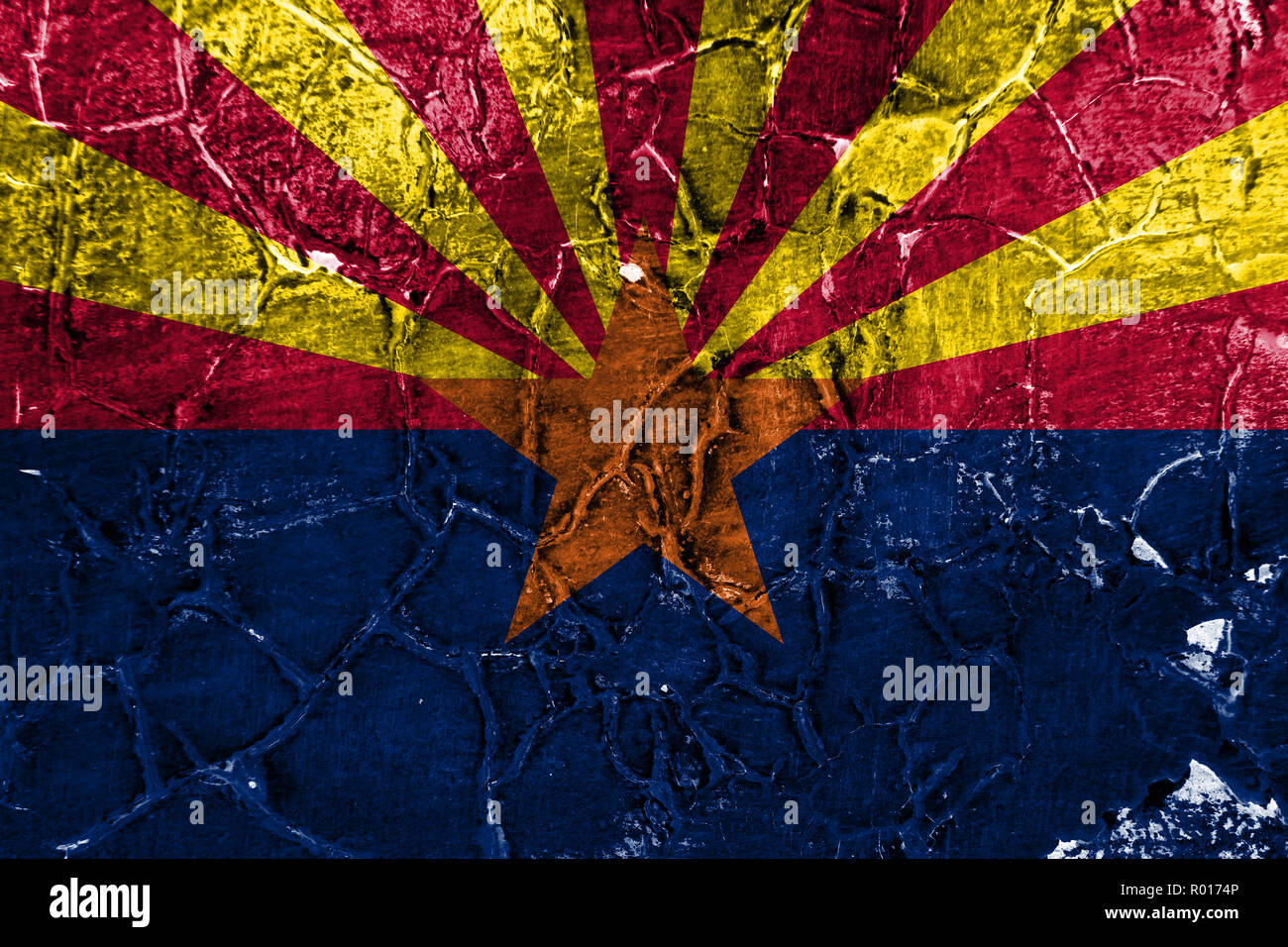 Arizona flag grunge hi-res stock photography and images - Alamy