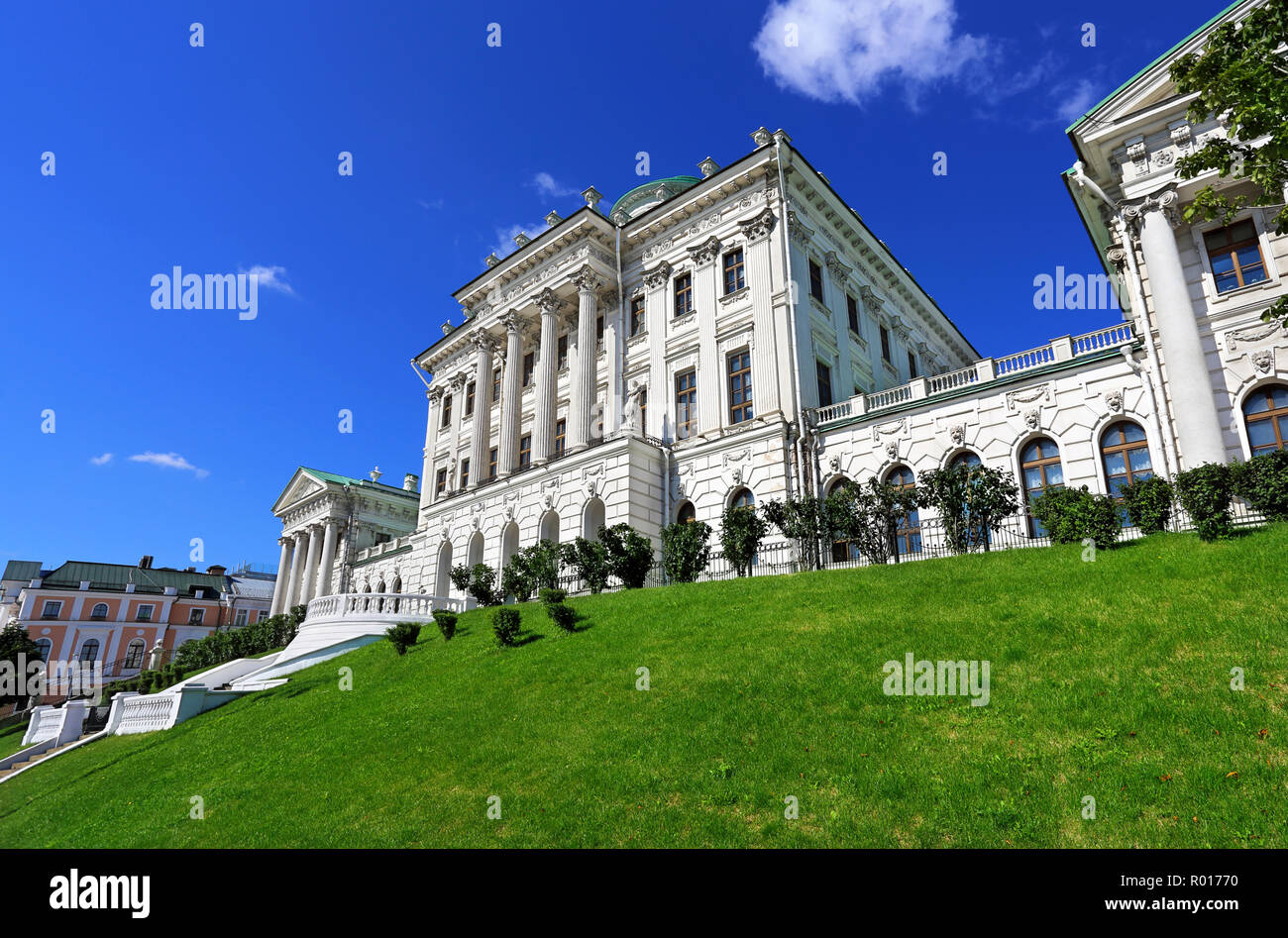 Classical building of the late eighteenth century with rotunda, columns ...
