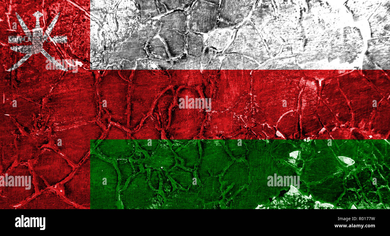 Old Oman grunge background flag Stock Photo - Alamy