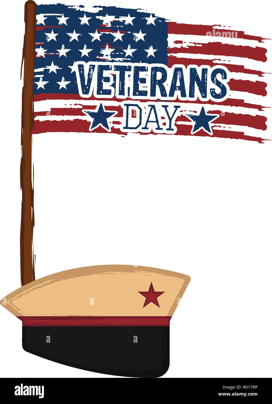 American flag military hat Stock Vector Images - Alamy