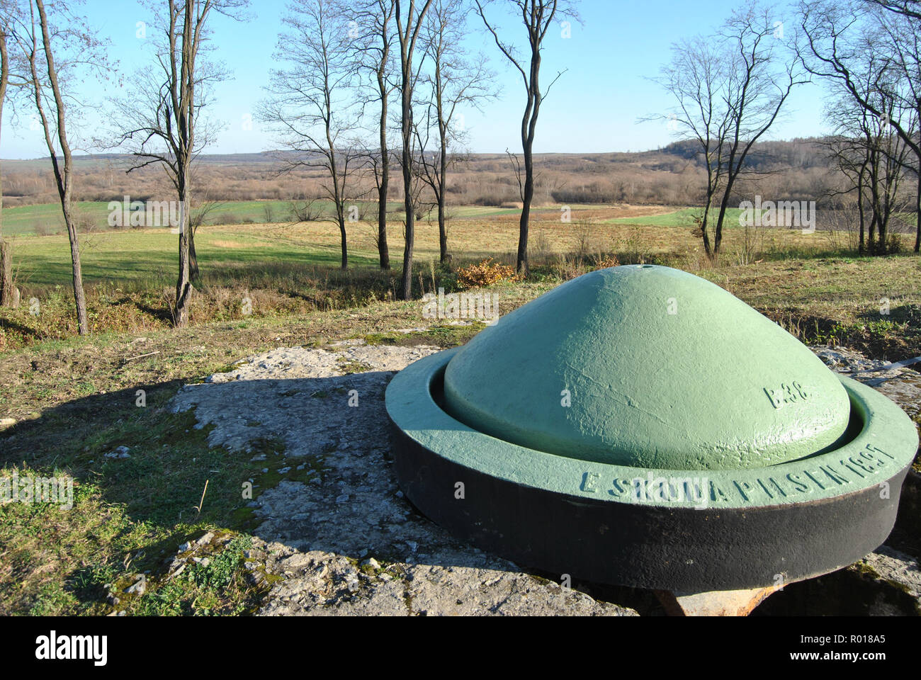 Panzer observation turret cast by Skoda in 1897. In exposition at ...