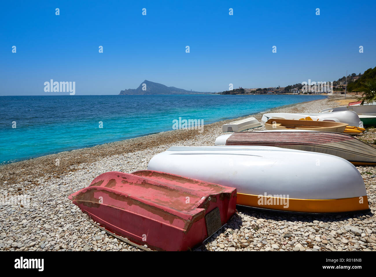Altea beach in Alicante Playa de L Olla beach Stock Photo - Alamy
