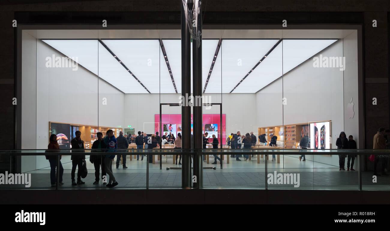Exterior of the Apple store in Liverpool One, Liverpool UK 2018 Stock ...
