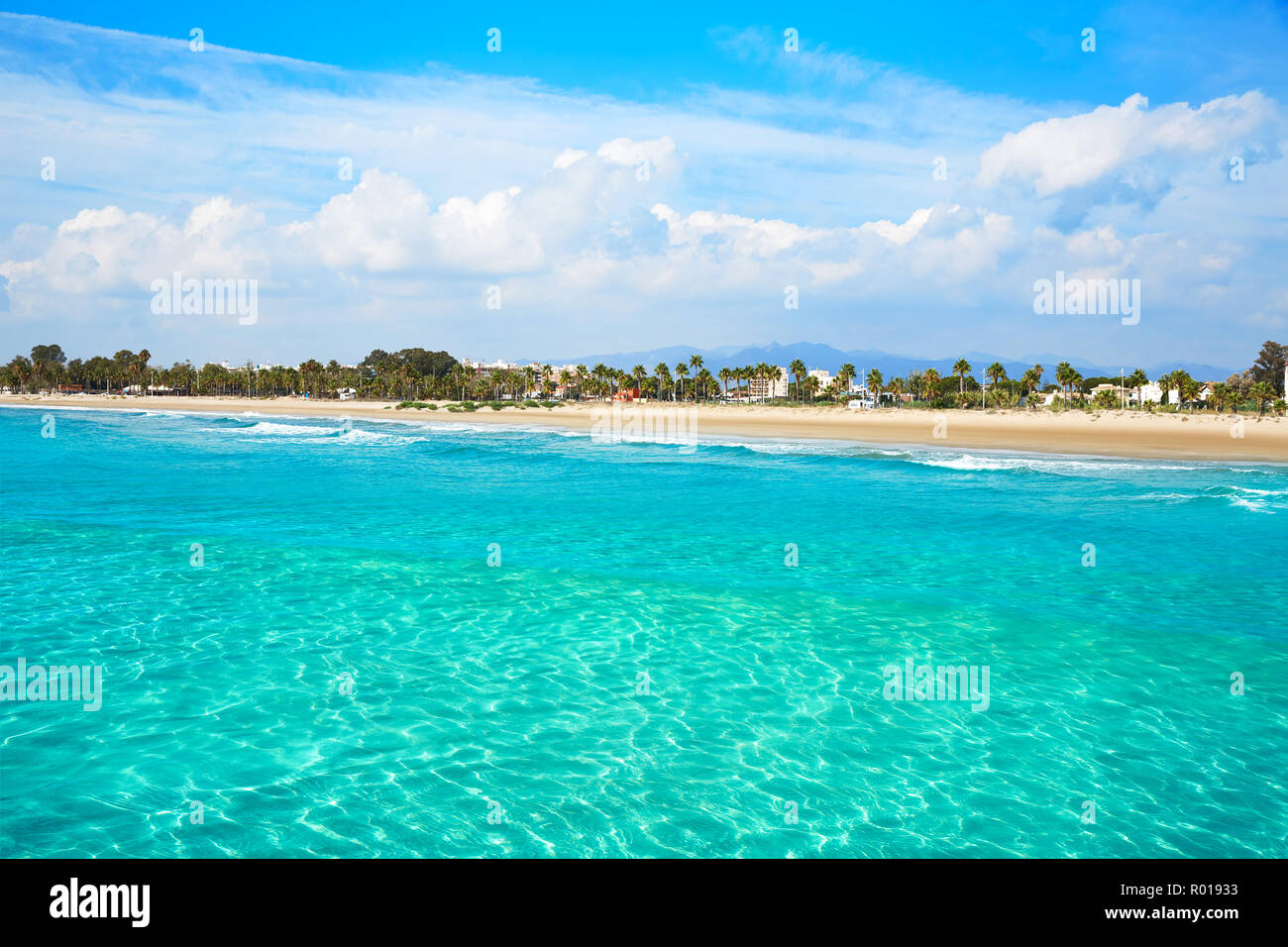 Burriana beach in Castellon of Mediterranean Spain Stock Photo - Alamy