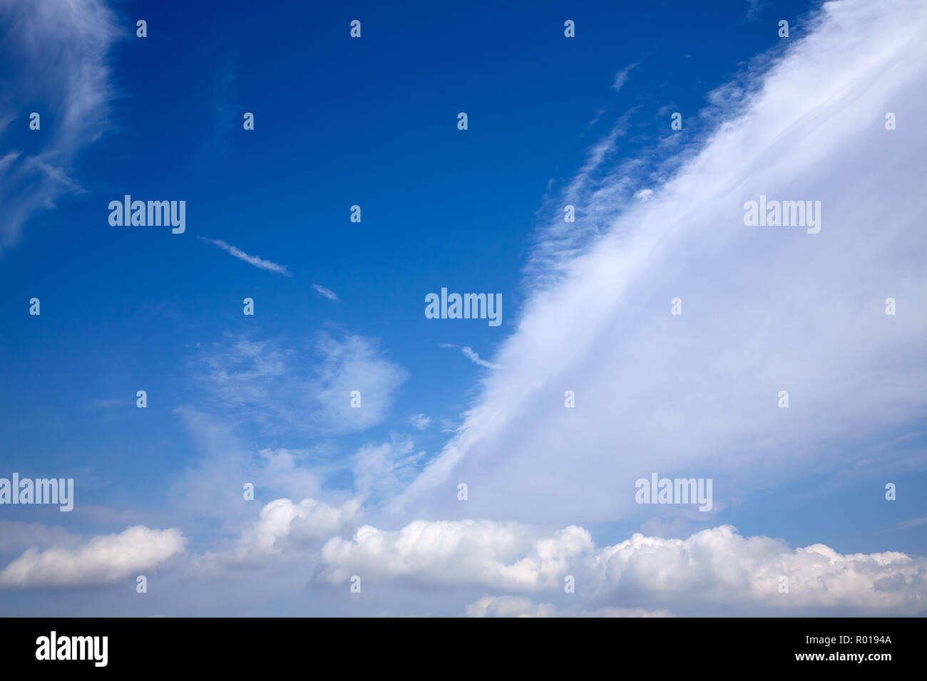 perfect blue sky with clouds in sunny day Stock Photo - Alamy