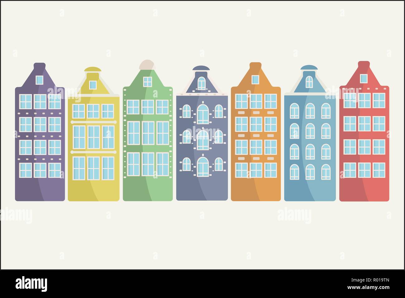 Row house facade Stock Vector Images - Alamy