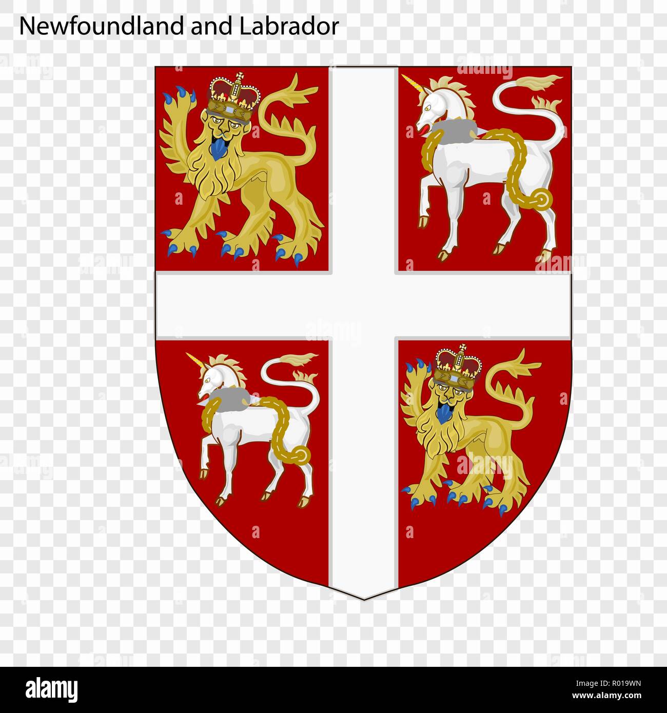 Emblem of Quebec, province of Canada. Vector illustration Stock Vector ...