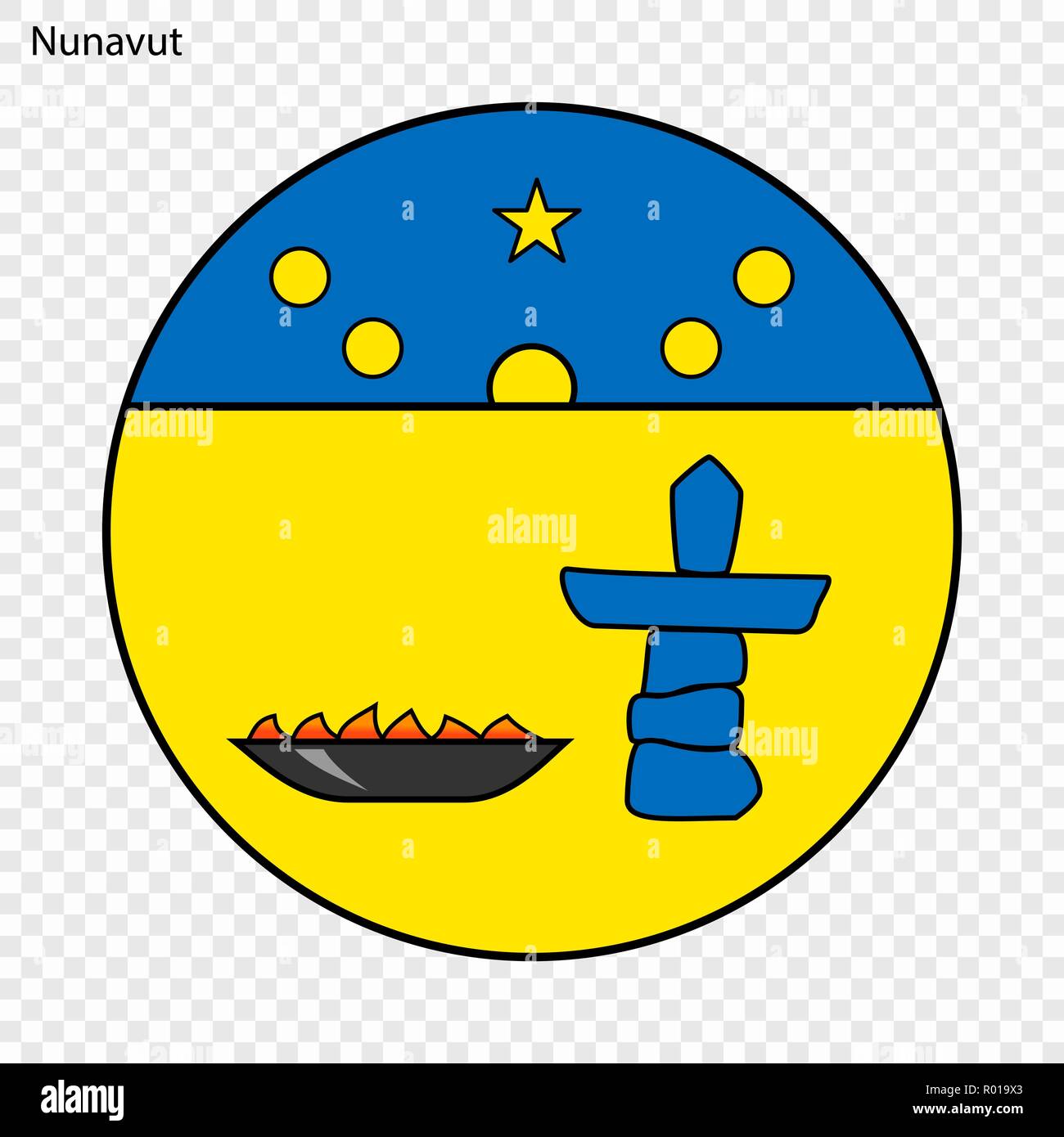 Emblem of Manitoba, province of Canada. Vector illustration Stock ...