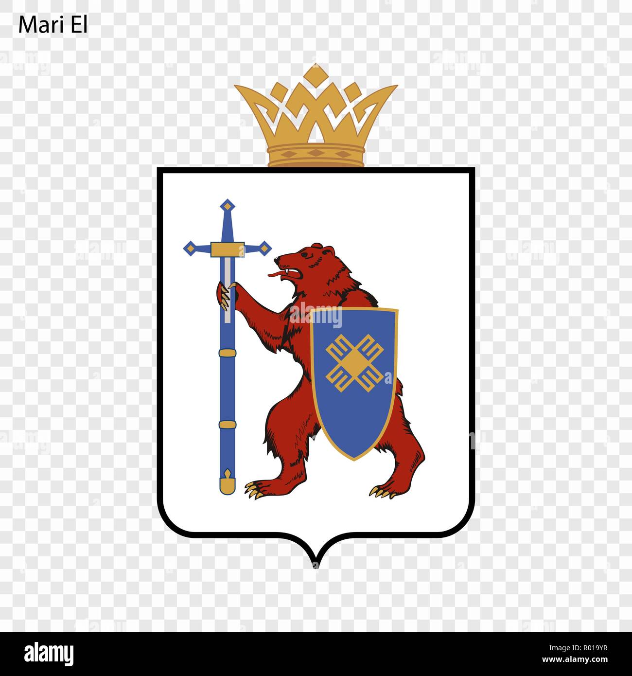 Emblem of Mari El, province of Russia Stock Vector Image & Art - Alamy