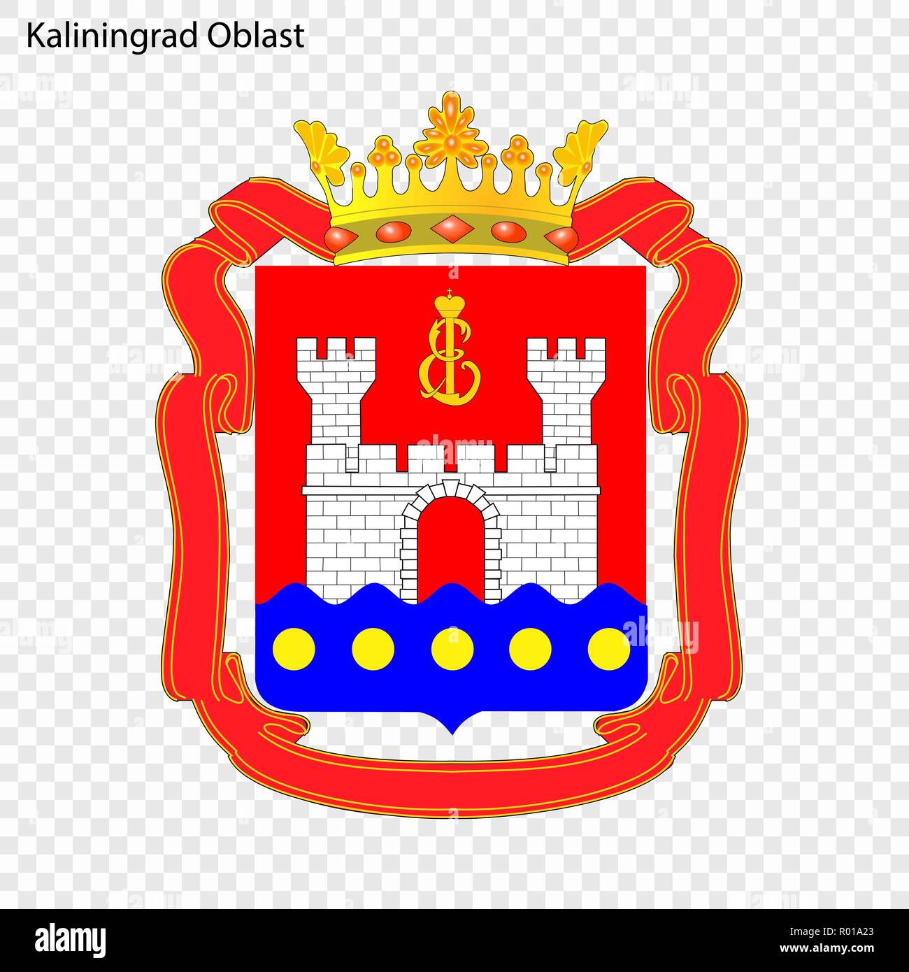 Russian state kaliningrad oblast flag Stock Vector Images - Alamy