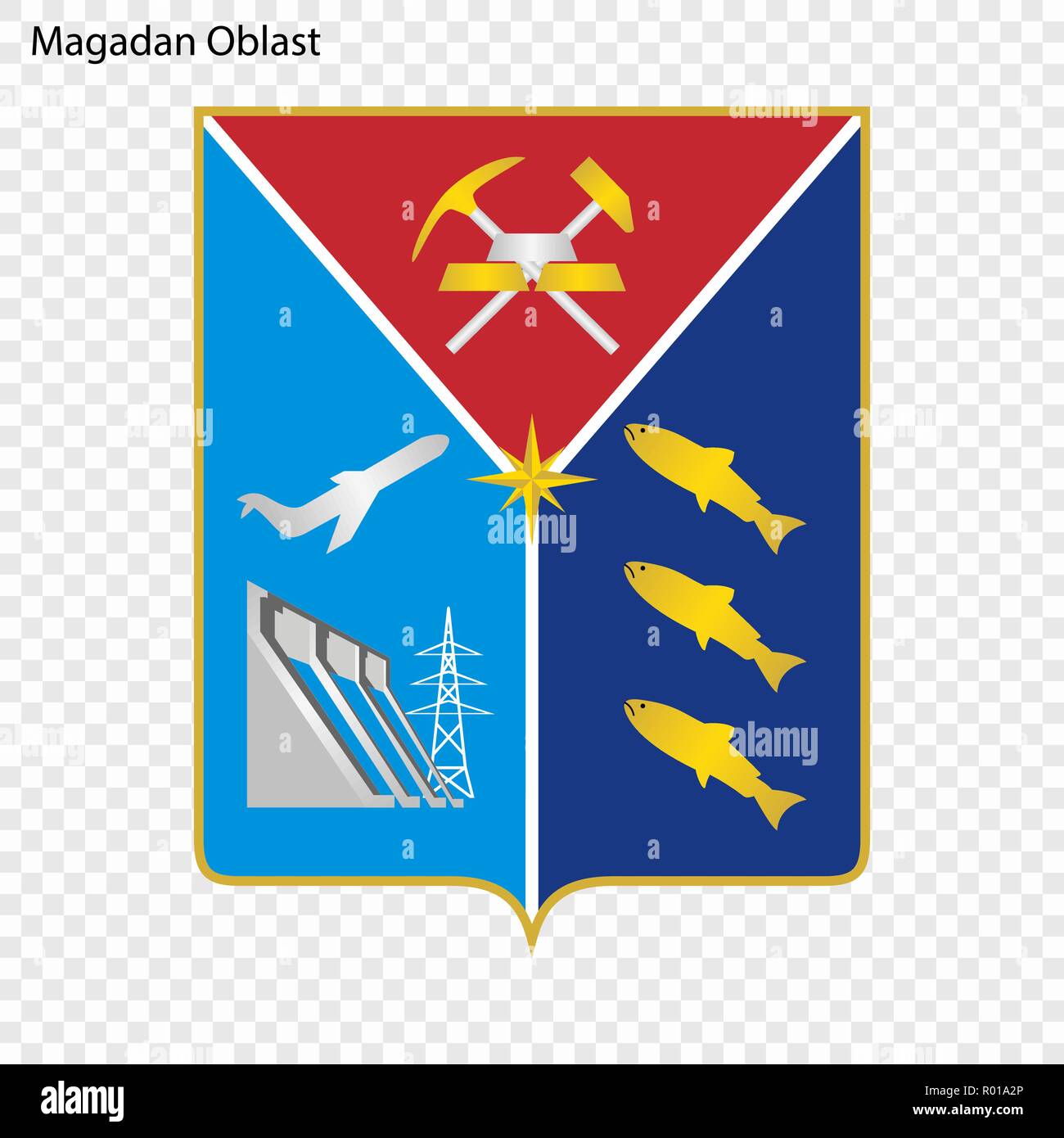 Flag of magadan Stock Vector Images - Alamy