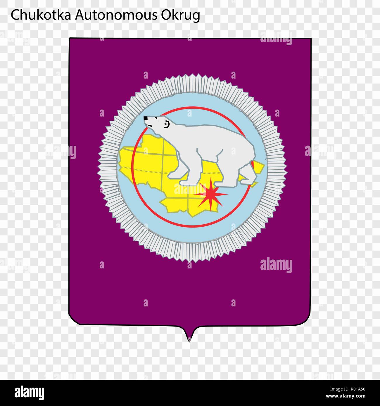 Emblem of Chukotka Autonomous Okrug, province of Russia Stock Vector ...