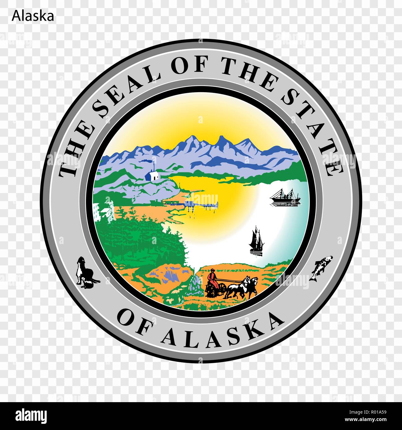 Emblem of Louisiana, state of USA. Vector illustration Stock Vector ...