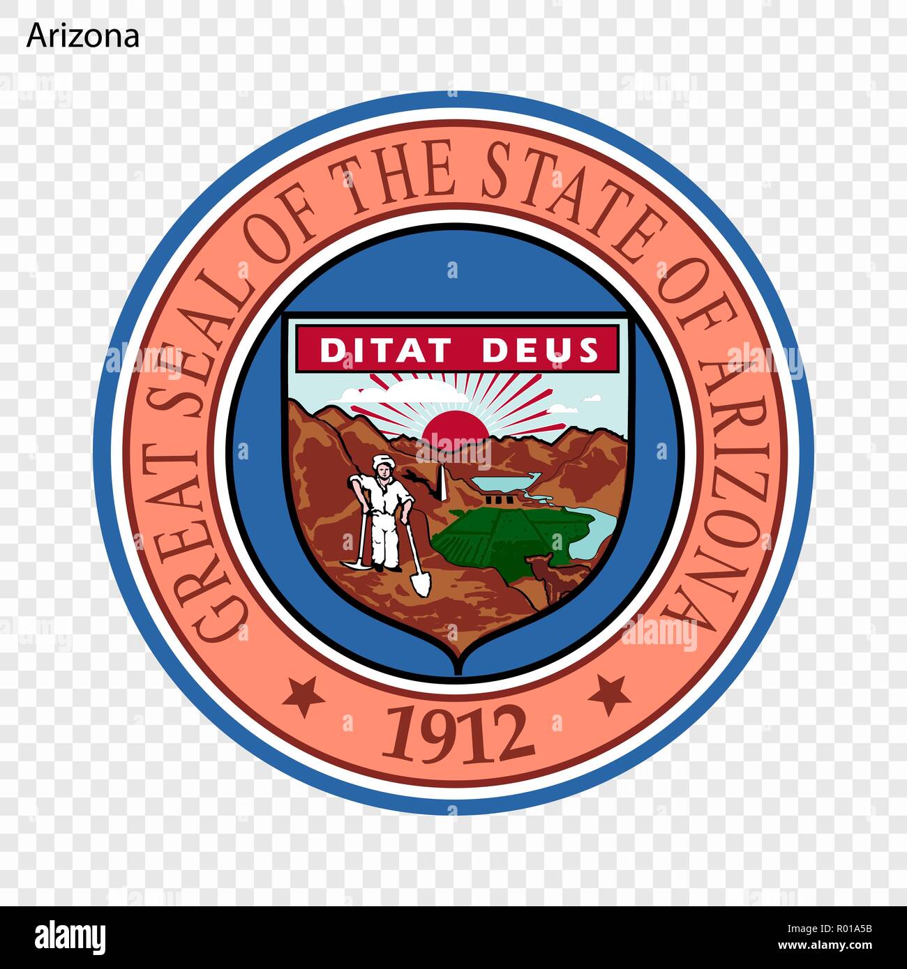 Emblem of Maine, state of USA. Vector illustration Stock Vector Image ...