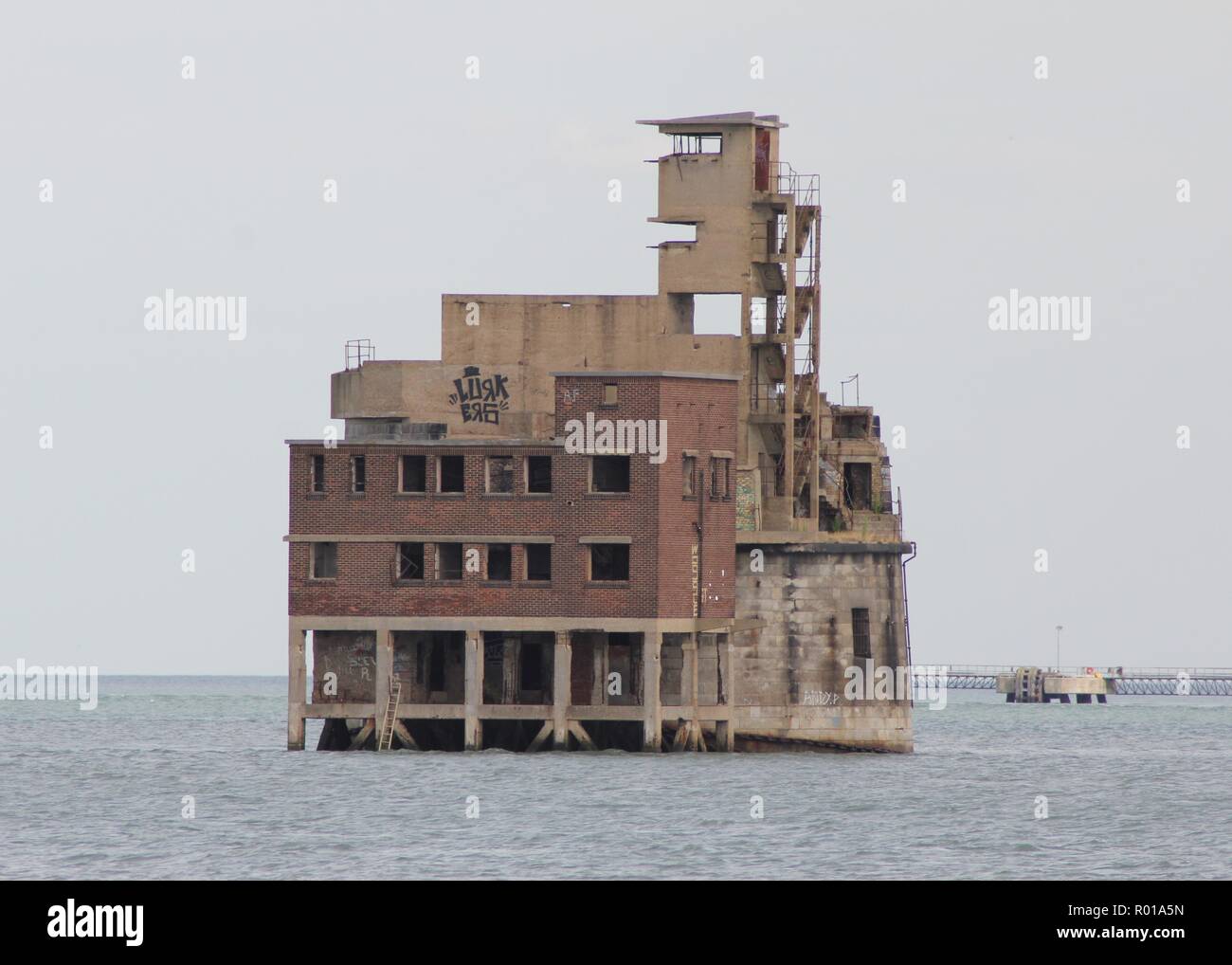 Grain Tower , Isle of Grain Coastal Walk , Kent Stock Photo - Alamy