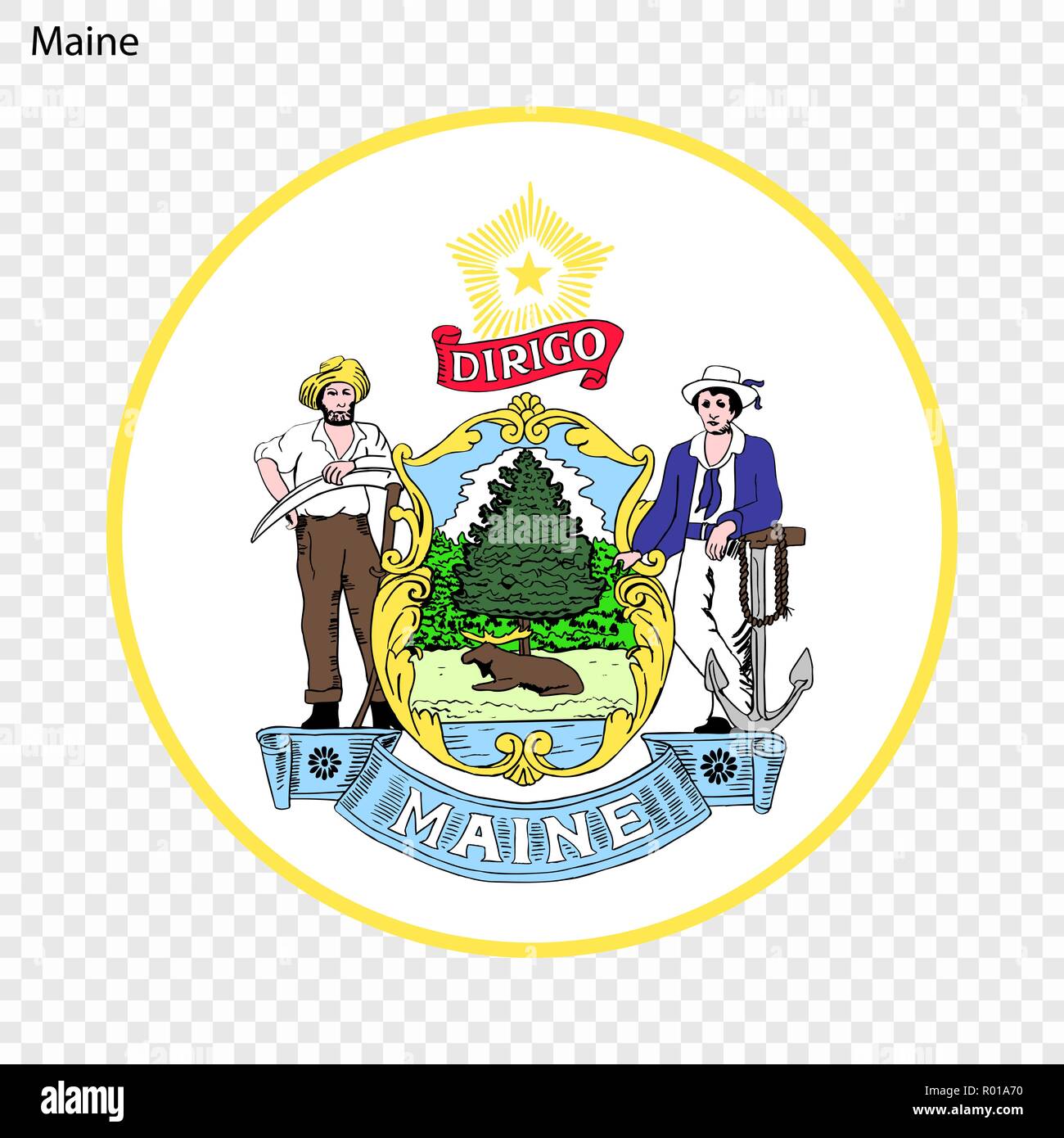 Emblem of New York, state of USA. Vector illustration Stock Vector ...