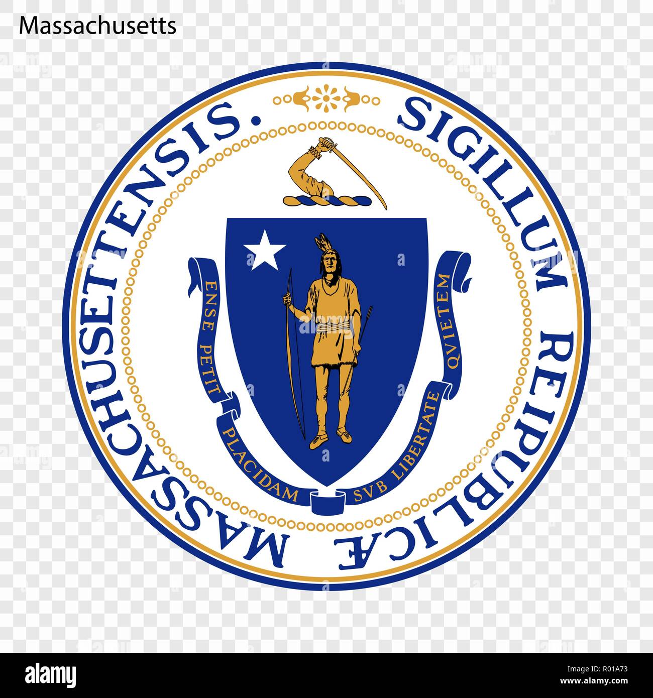 Emblem of North Dakota, state of USA. Vector illustration Stock Vector ...