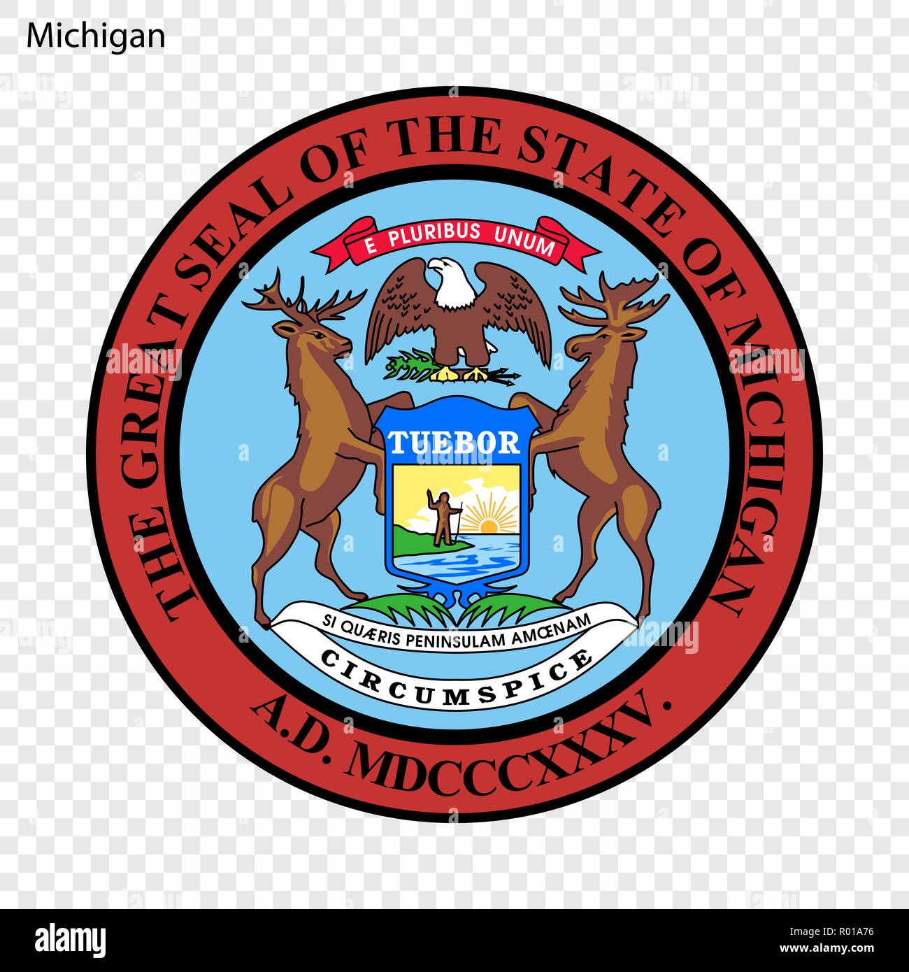 Emblem of Ohio, state of USA. Vector illustration Stock Vector Image ...