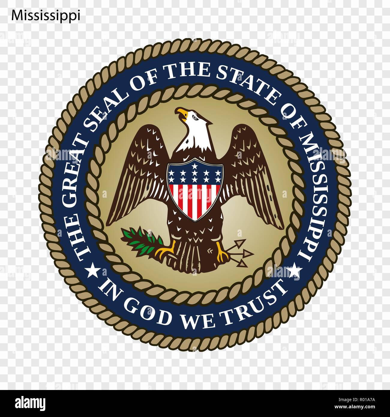 Emblem of Oklahoma, state of USA. Vector illustration Stock Vector ...