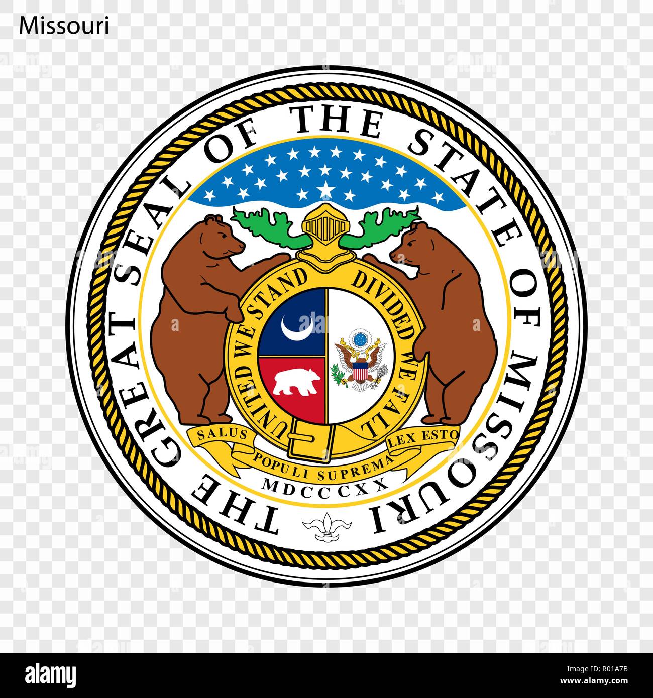 Emblem of Oregon, state of USA. Vector illustration Stock Vector Image ...