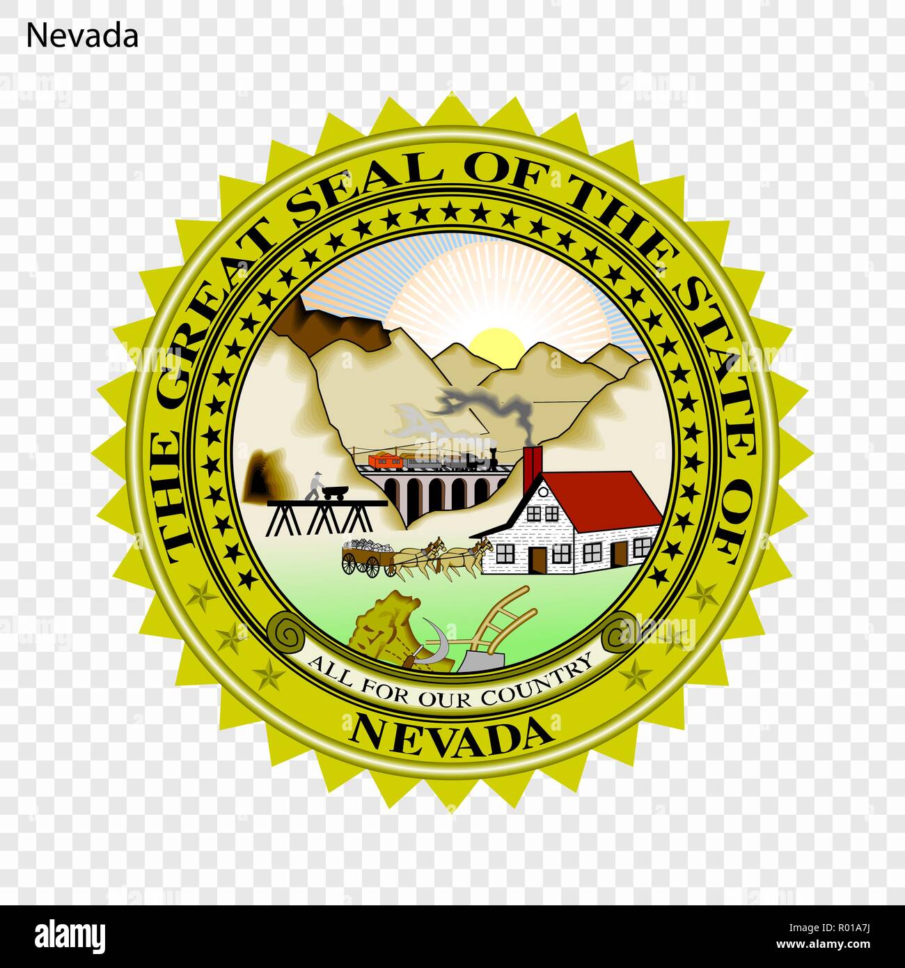 Emblem of Arkansas, state of USA. Vector illustration Stock Vector ...