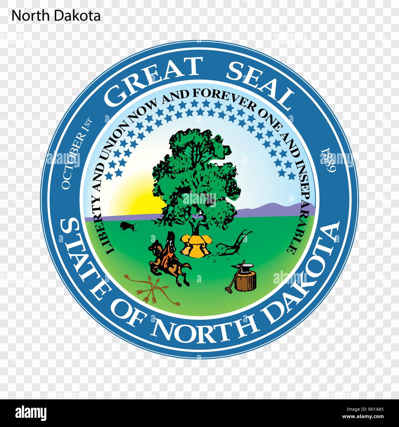 Emblem of Idaho, state of USA. Vector illustration Stock Vector Image ...