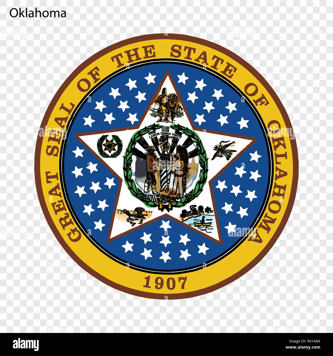 Emblem of Virginia, state of USA. Vector illustration Stock Vector ...