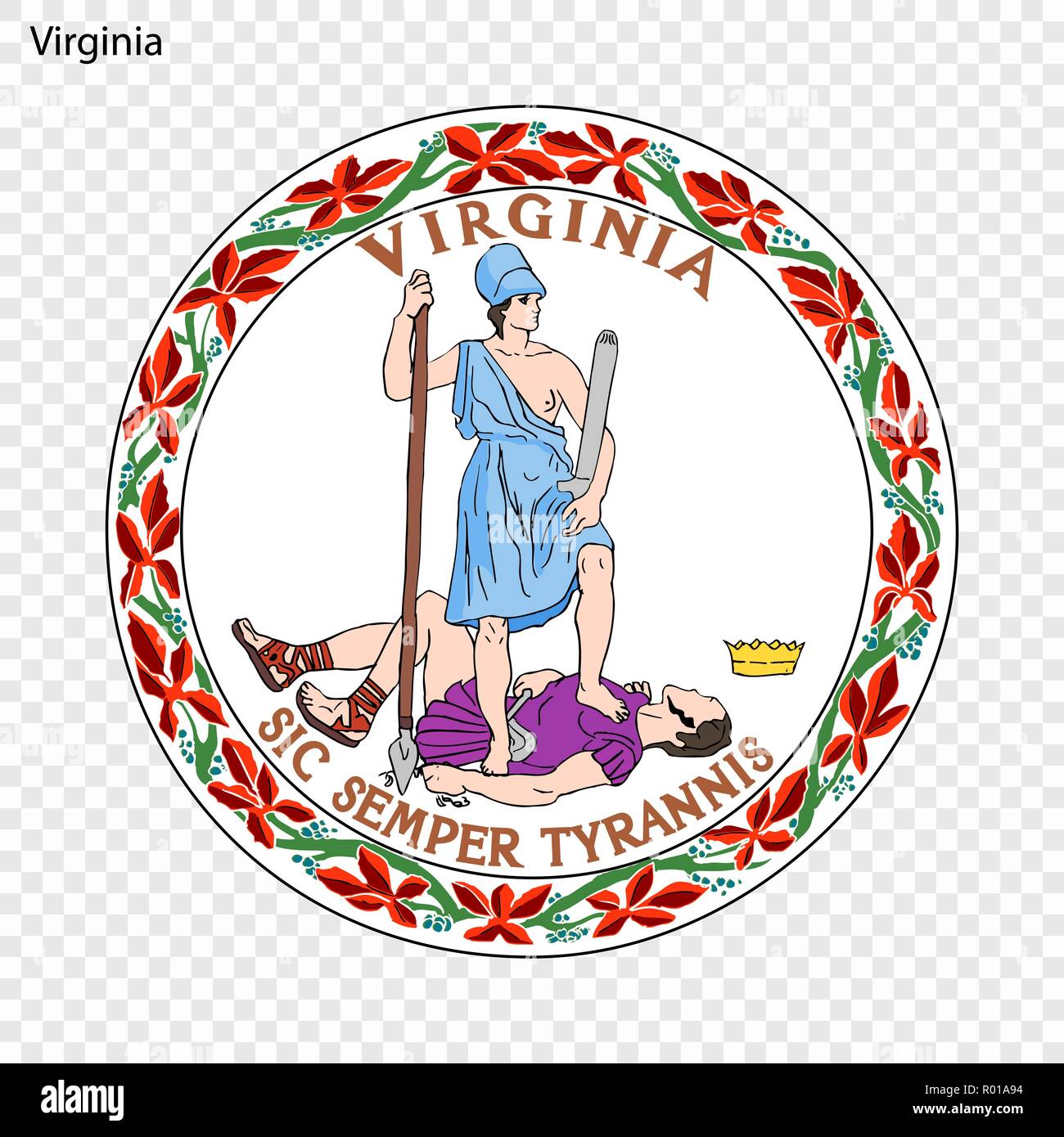 Emblem of Florida, state of USA. Vector illustration Stock Vector Image ...