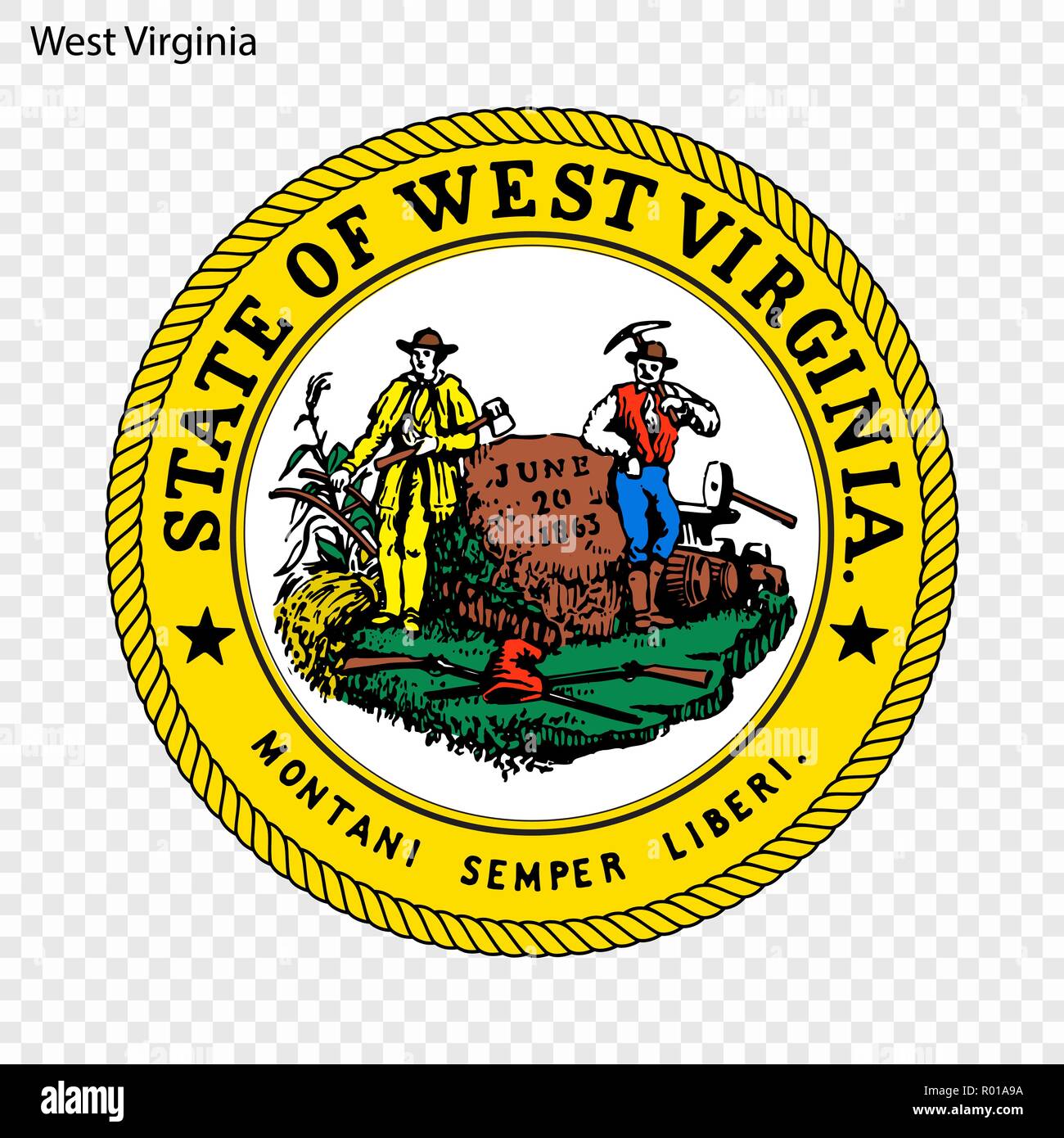 Emblem of Iowa, state of USA. Vector illustration Stock Vector Image ...