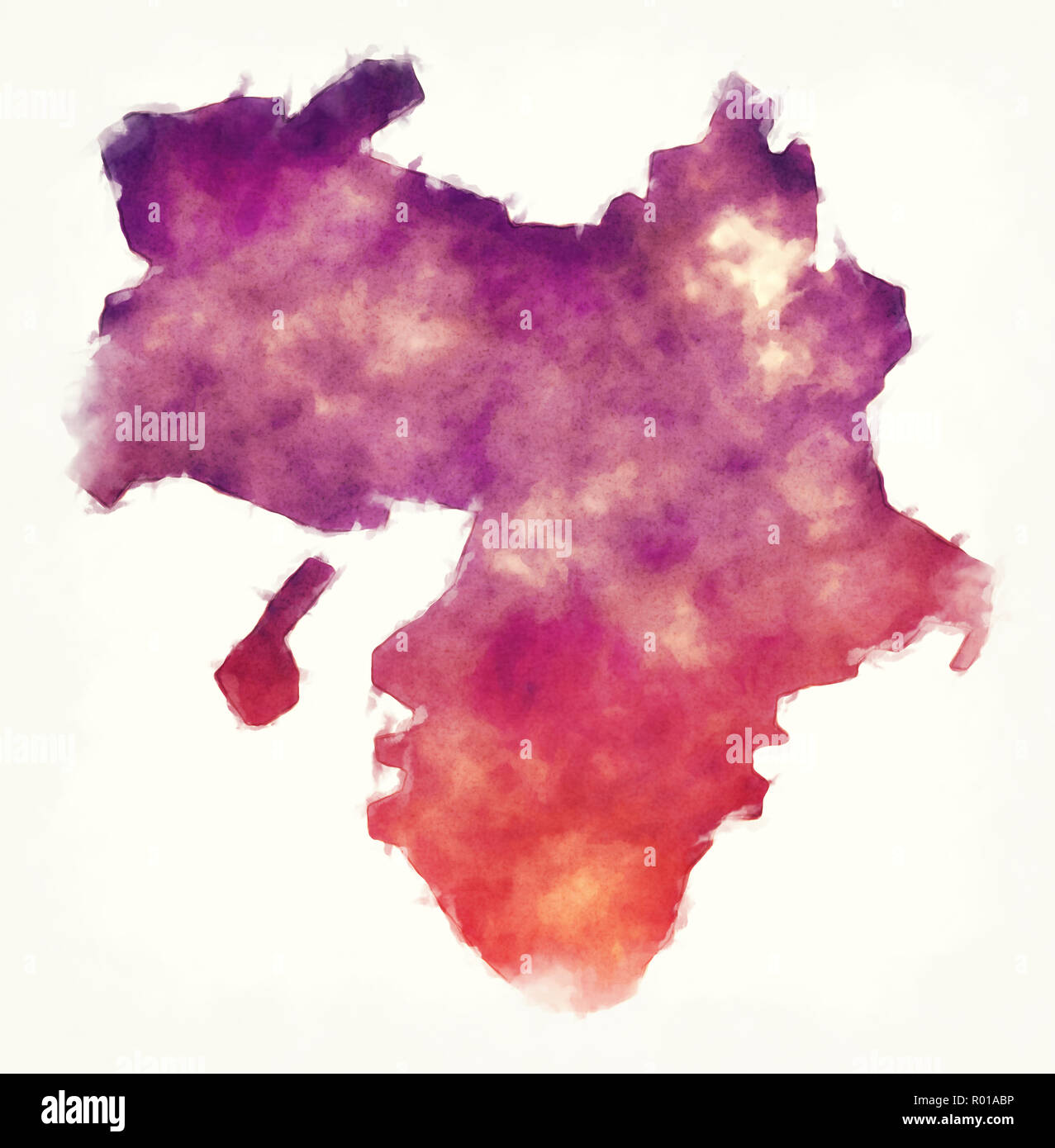 Kinki region map of Japan in front of a white background Stock Photo ...