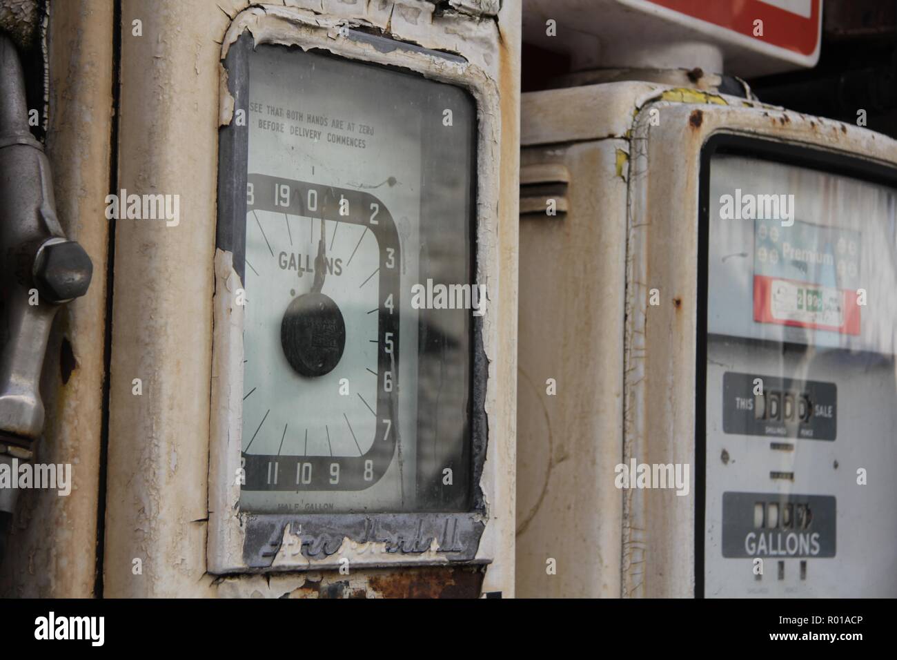 Old fuel pumps Stock Photo - Alamy