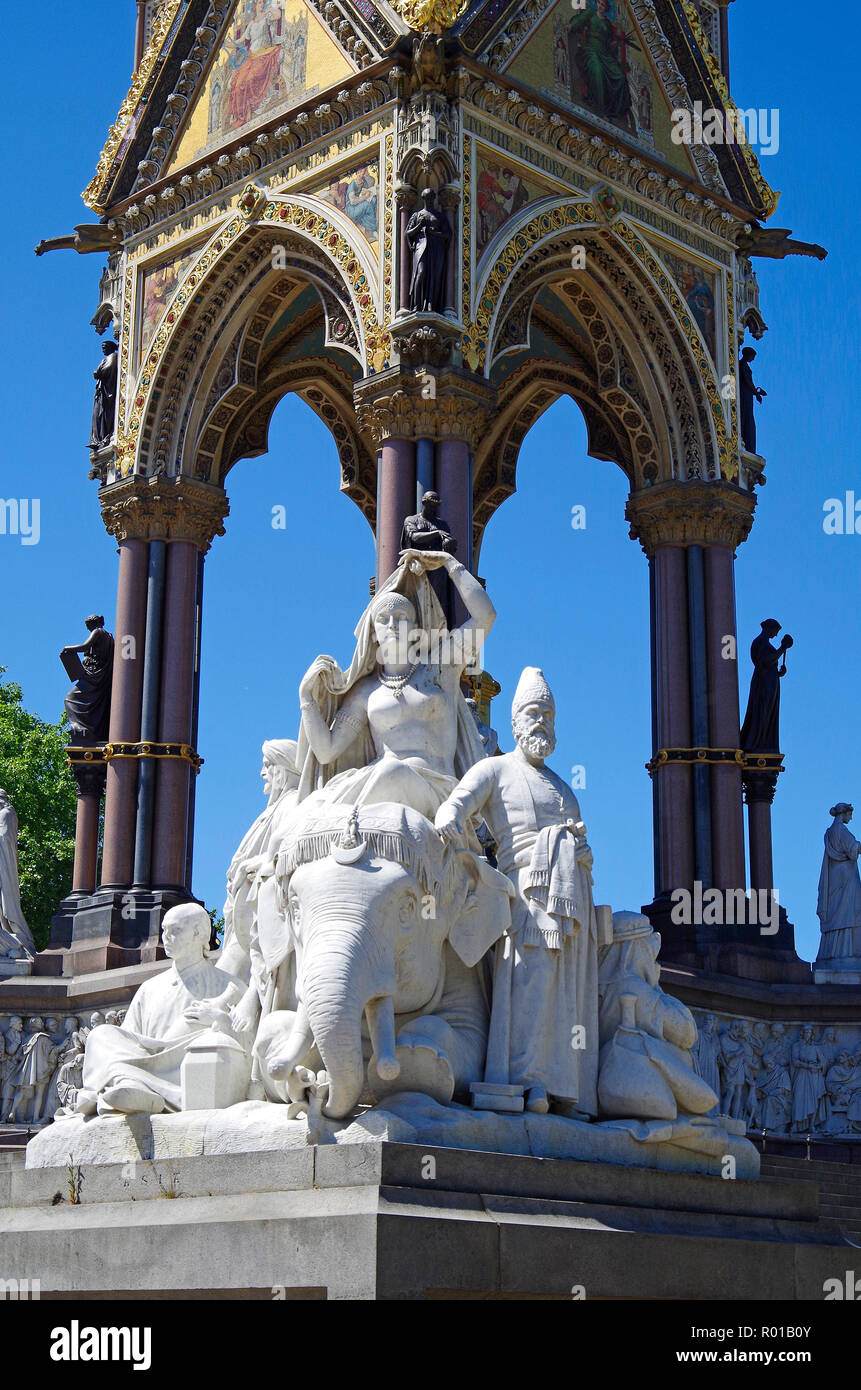 Sculpture representing Asia, by John Henry Foley, part of the plinth of ...