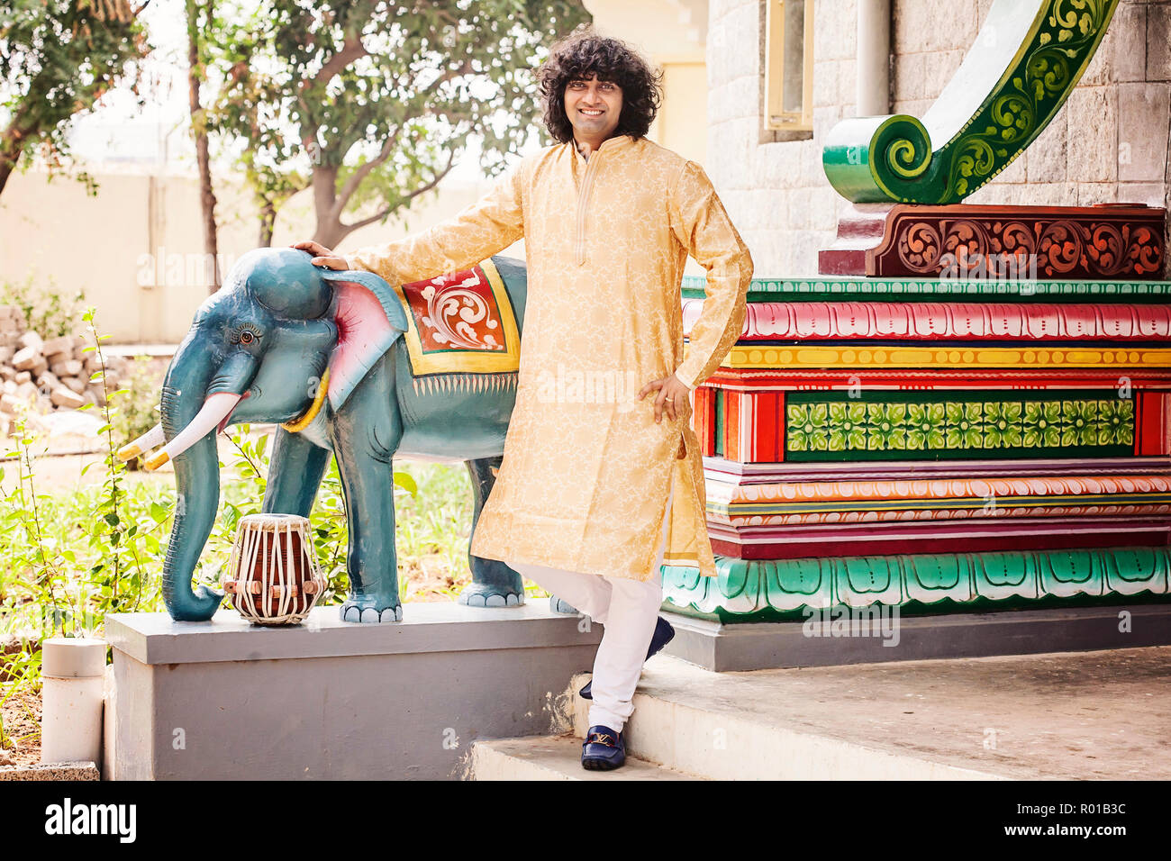 Tiruvannamalai, Tamil Nadu, India, January 28, 2018: Musician Praveen ...