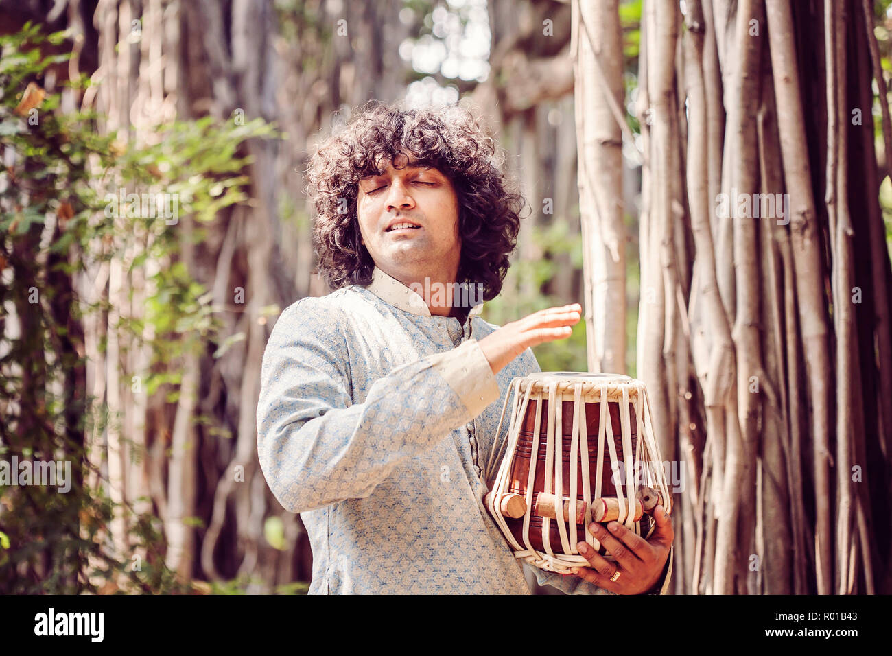 Tiruvannamalai, Tamil Nadu, India, January 28, 2018: Musician Praveen ...