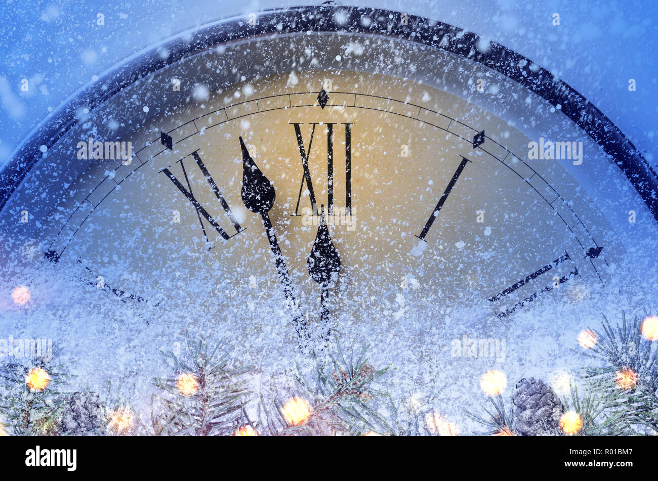 Countdown to midnight Stock Photo - Alamy