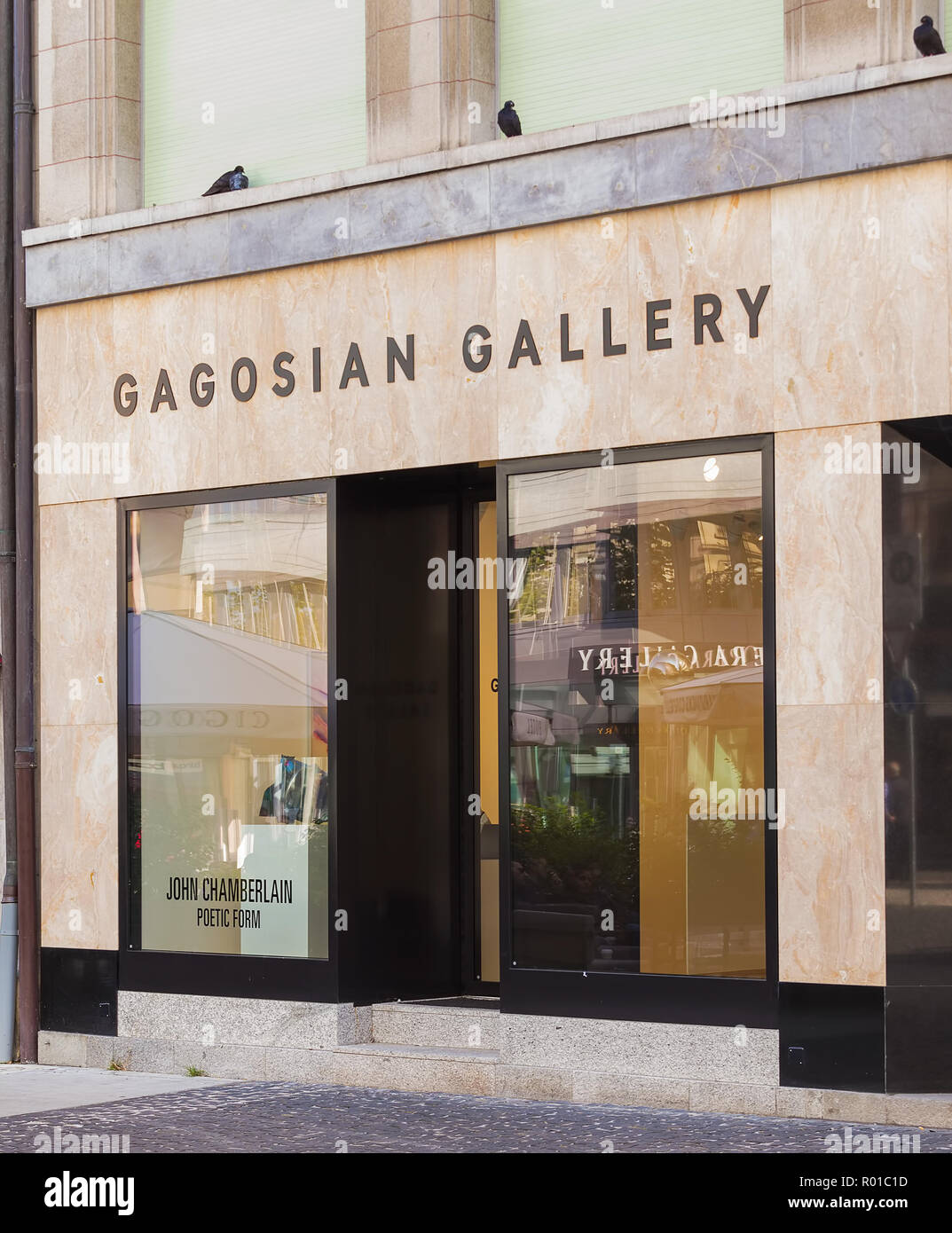 Geneva, Switzerland - September 24, 2016: entrance to the Gagosian ...