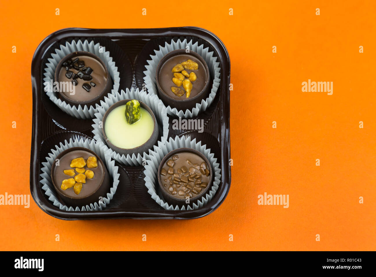 Candy with different fillings in a package of 5 pieces Stock Photo - Alamy