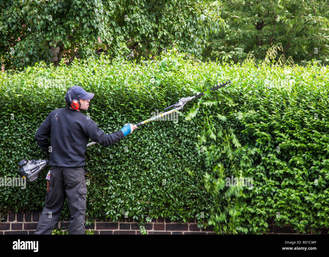 Council hedge trimmers at work hi-res stock photography and images - Alamy