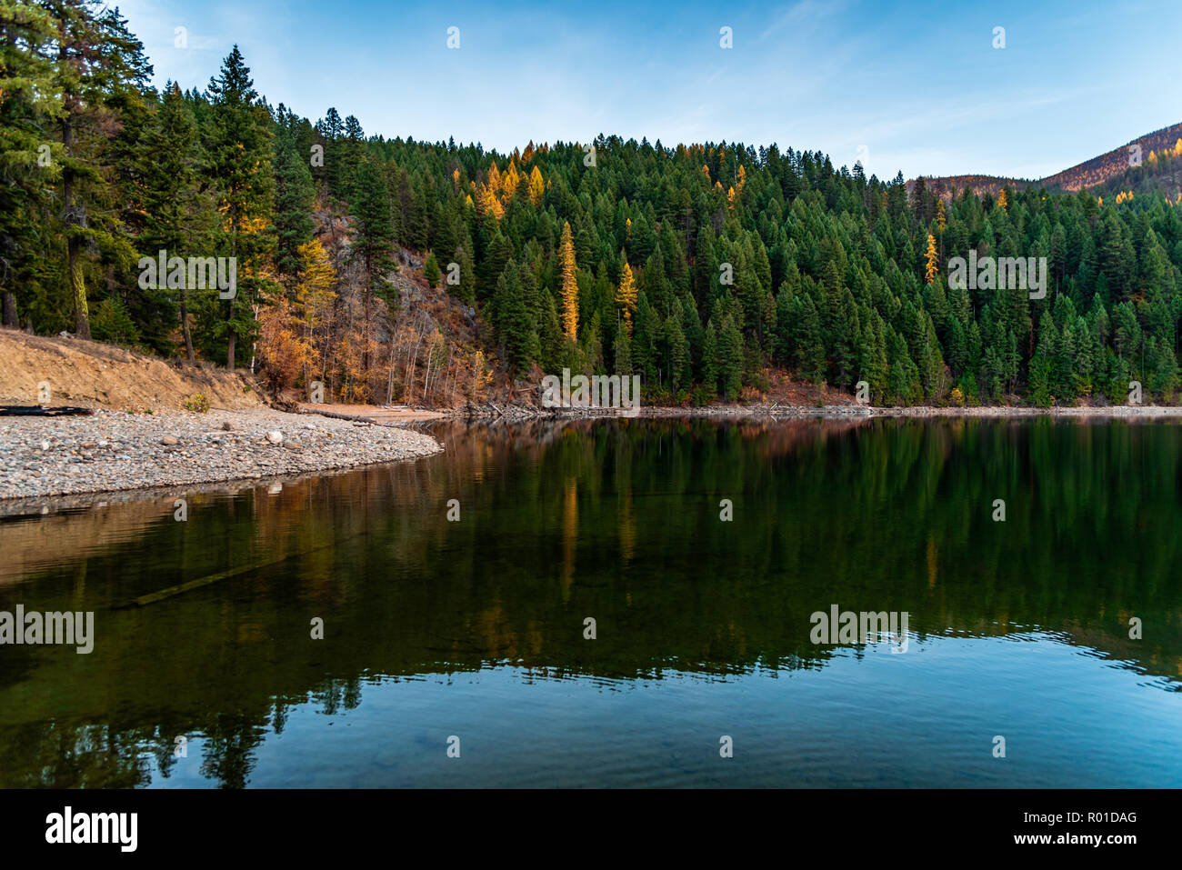 Sullivan Lake in the Colville National Forest, Washington State, USA ...